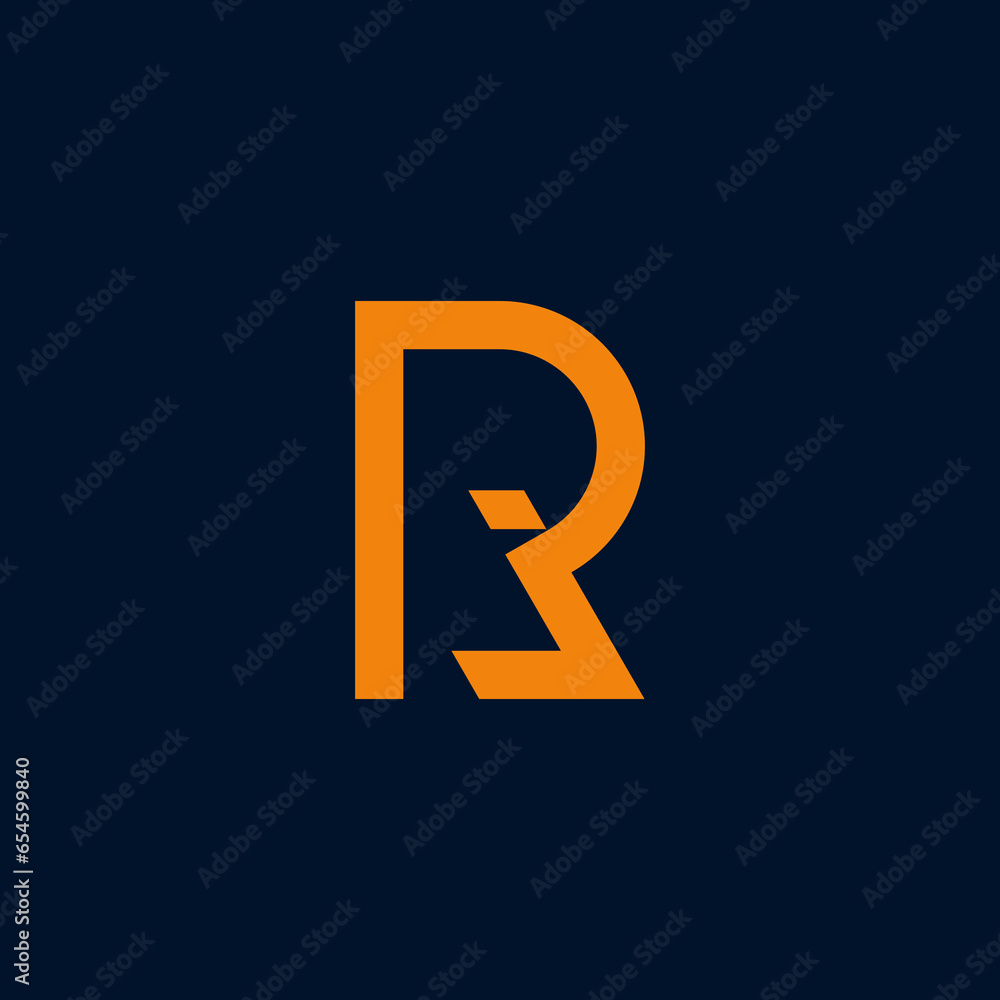 letter R abstract logo design Stock Vector | Adobe Stock