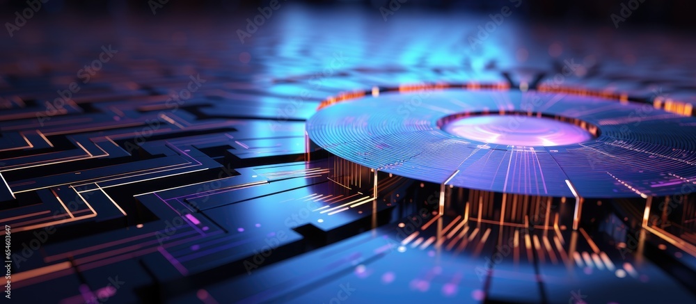 Hardware background in data processing utilizing silicon wafer with ...