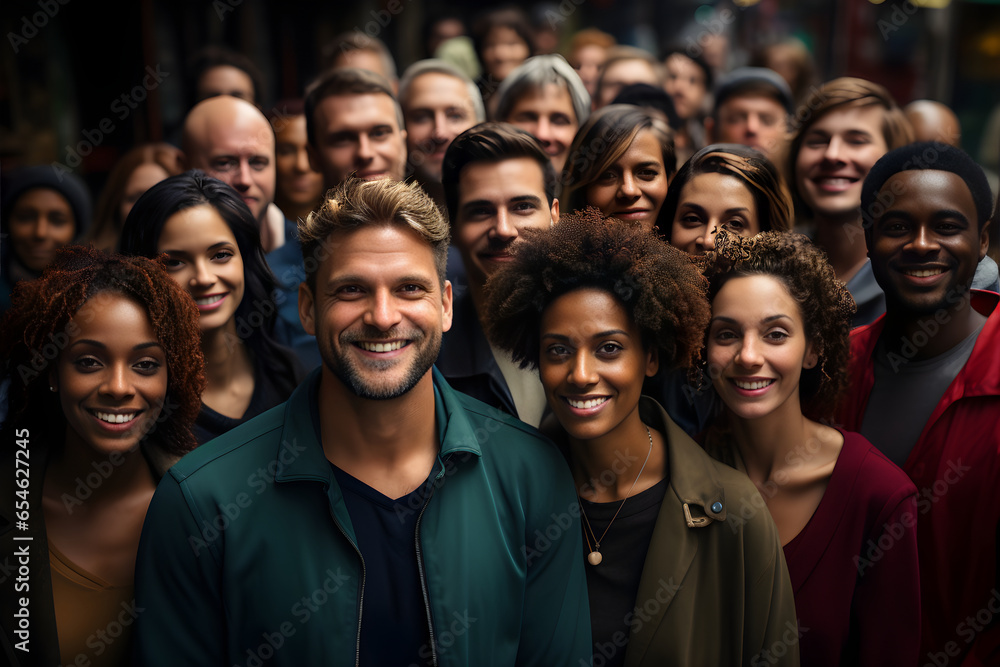 Faces of happy multinational person smiling for the camera. Diversity ...