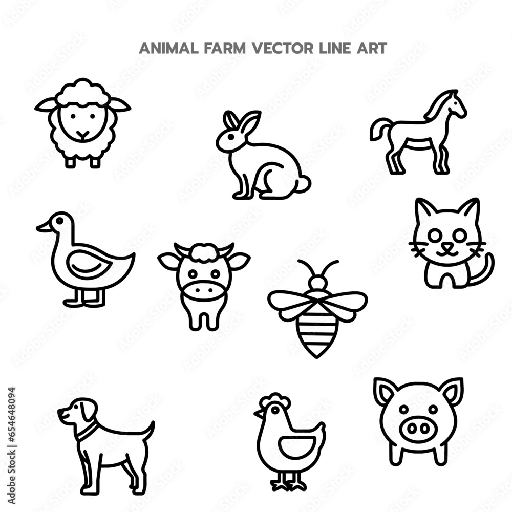 Farm Animals (Doodle and Kid-Friendly)Cow, Chicken, Pig, Sheep, Horse ...
