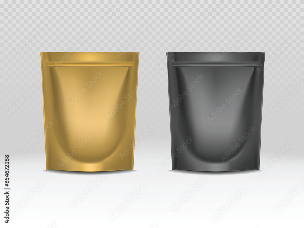 Standing Pouch package mockup isolated on white background for product ...