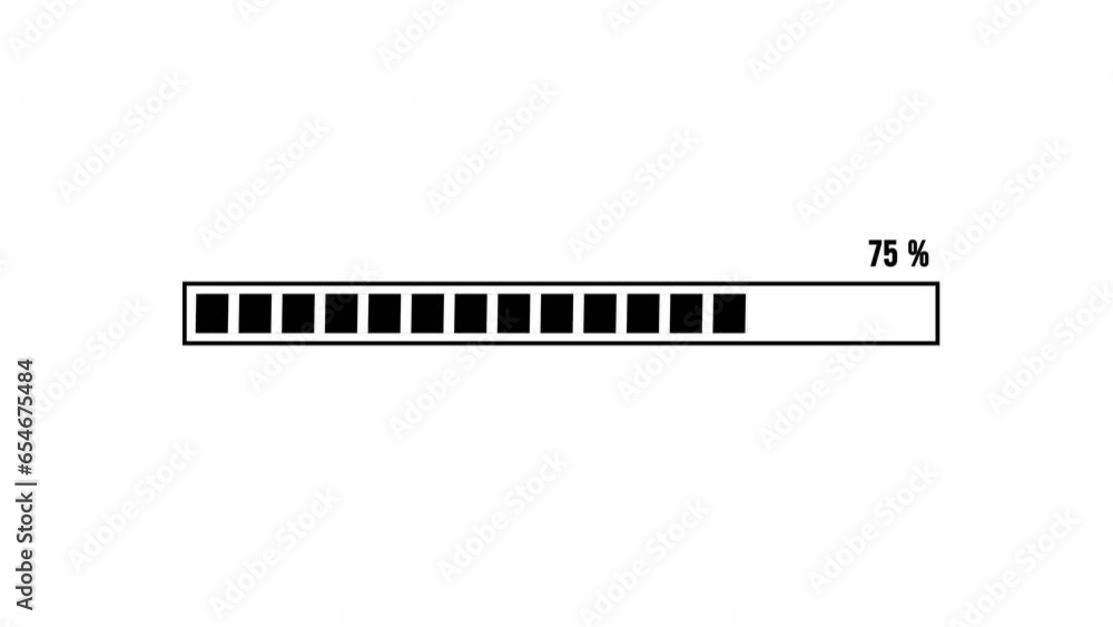 Vidéo Stock Loading bar animation, Loading buffer processing bar ...