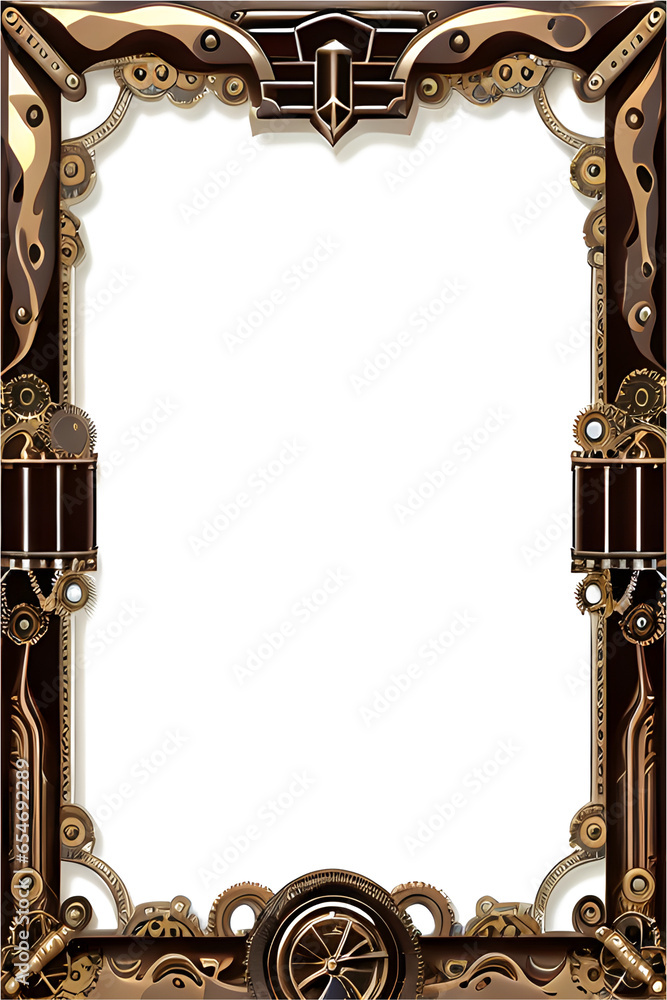 Steampunk Border Frame PNG Image Transparent Background Stock ...