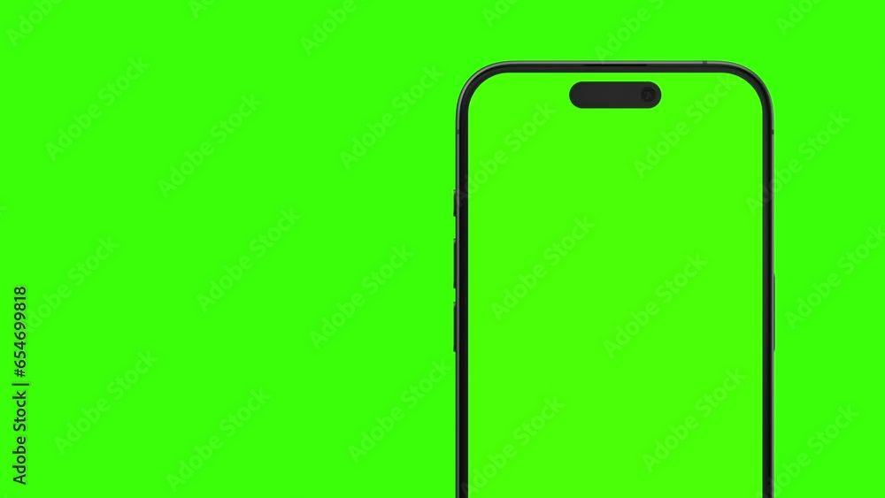 Phone Animated Mockup with Green Screen, Isolated on Green Background ...