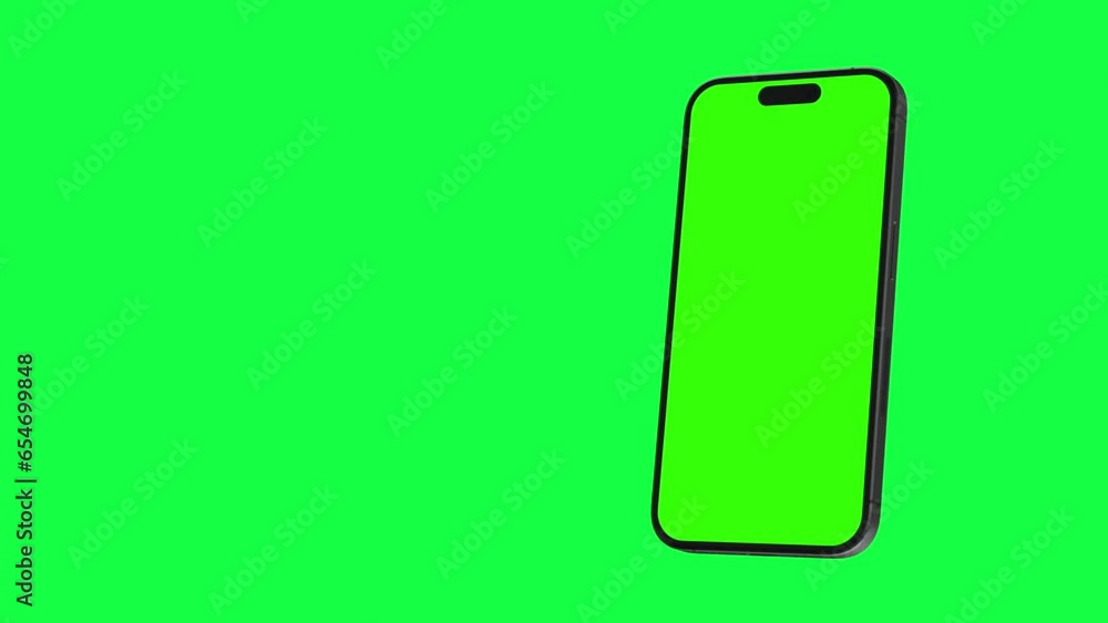 Phone Animated Mockup with Green Screen, Isolated on Green Background ...