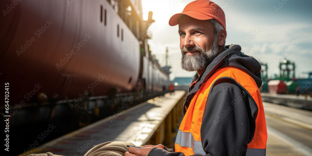 Foto de portrait of Cargo and Freight Agent, who Expedite and route ...