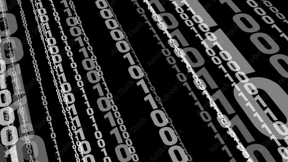 Vidéo Stock Algorithm And Automation Unraveling The Power Of Binary Code On A Black Background