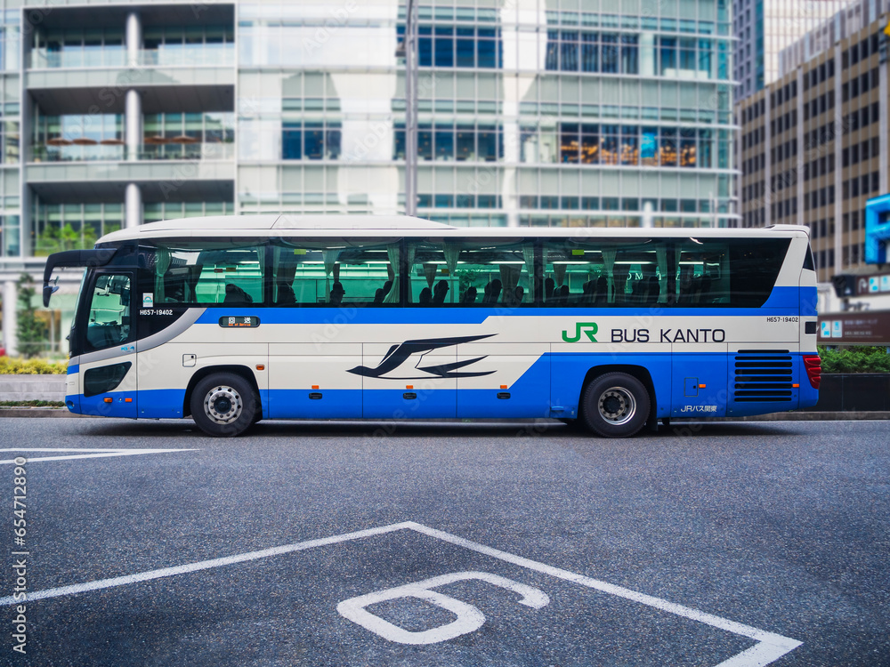 Tokyo, JAPAN - JUL19, 2023 : JR Bus Kanto Expressway Bus service Tokyo ...