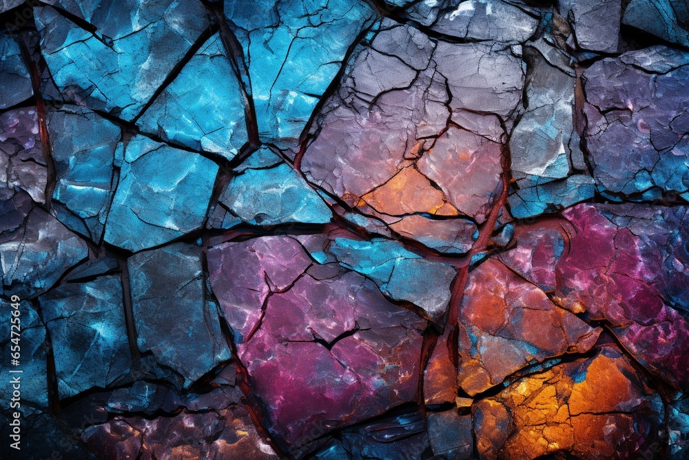 Neon Cracked rough surface, granite, concrete—explore the captivating ...