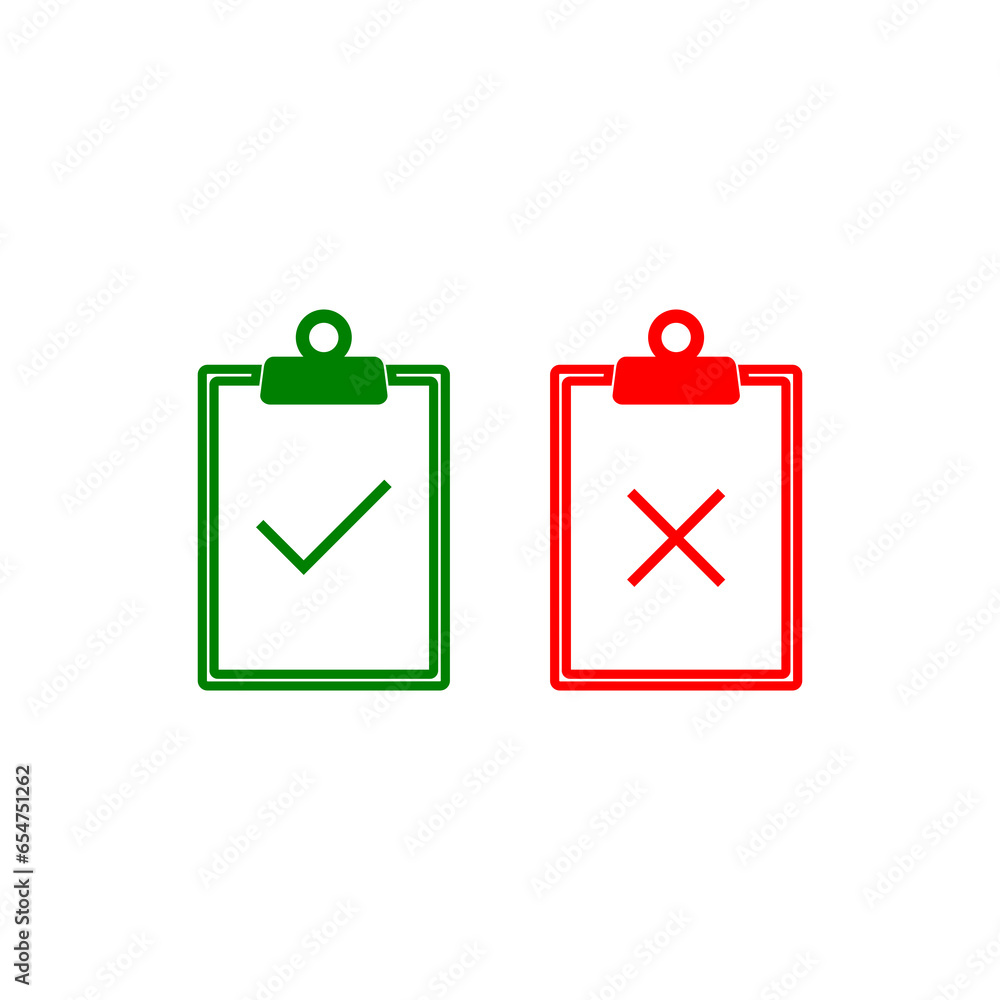 Check list yes no icon isolated on transparent background Stock ...