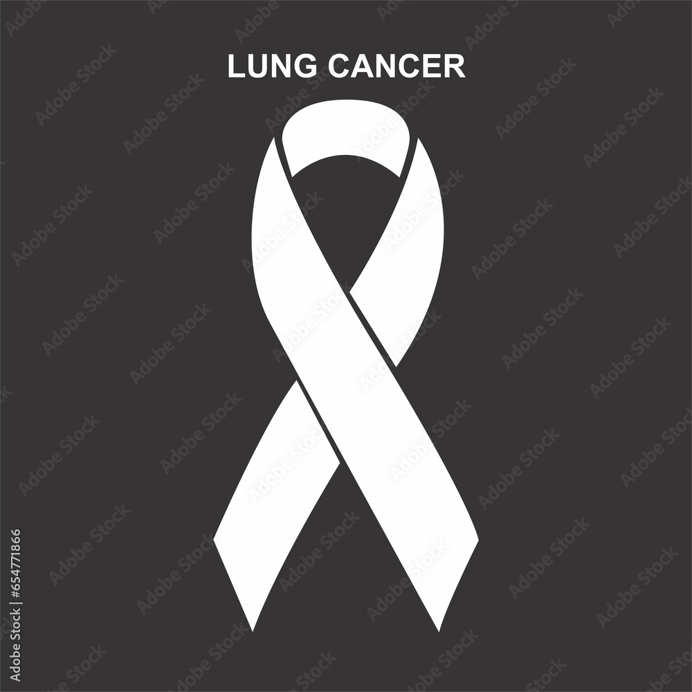 Lung cancer ribbon illustration Stock Illustration | Adobe Stock