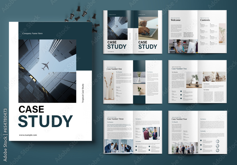 Case Study Layout Stock Template | Adobe Stock