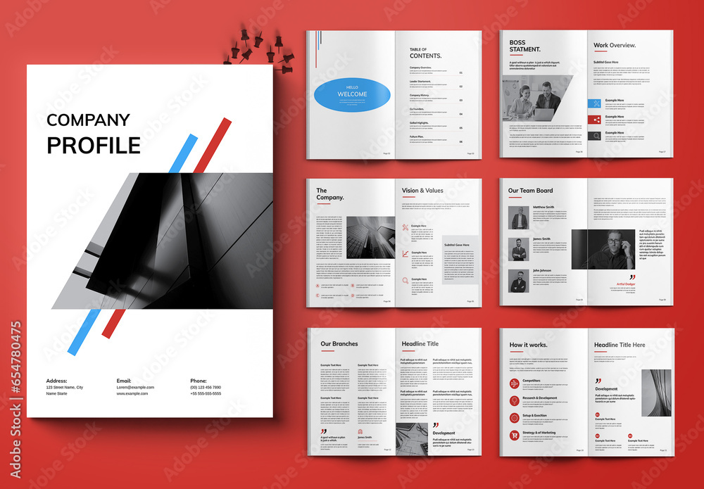 Company Profile Layout Stock Template | Adobe Stock