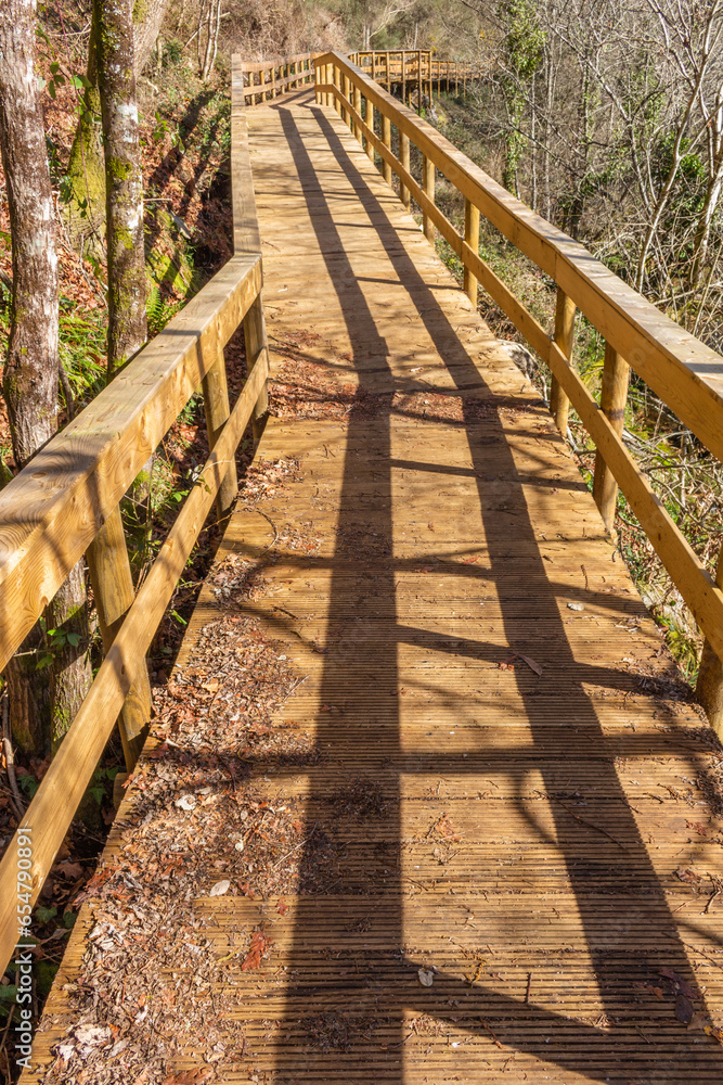 The river hiking trail Ecovia do Vez near Arcos de Valdevez, Portugal ...