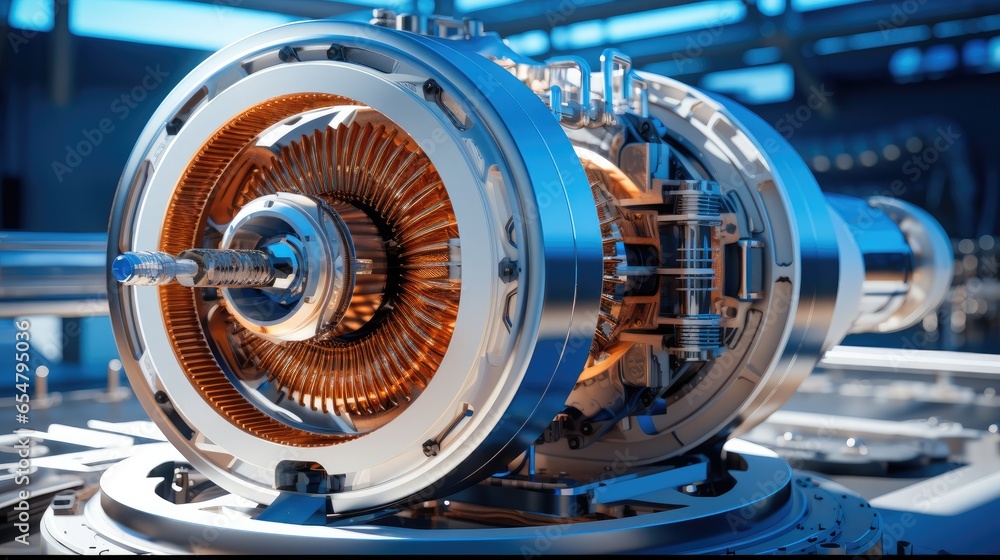 Futuristic Jet Engine, Connectors in development. Stock Photo | Adobe Stock