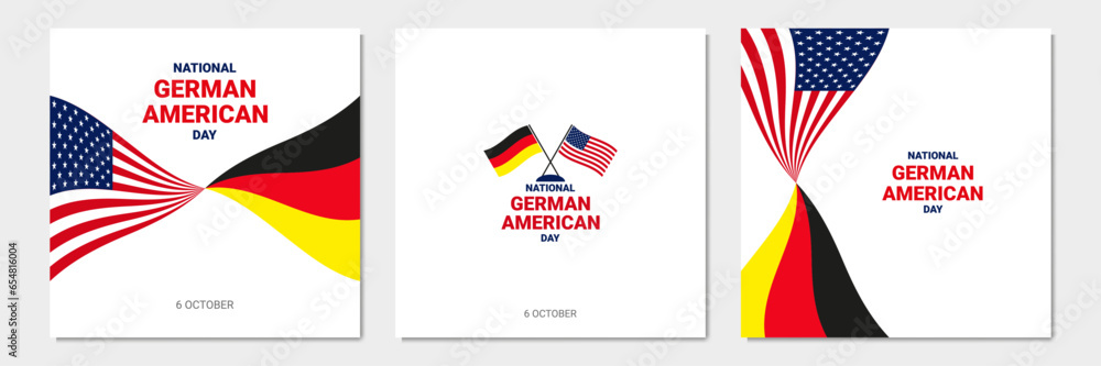 German-American Day vector illustration for Social Media Posts, Posters ...