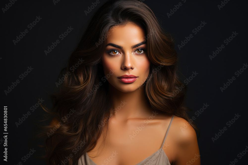 Elegant Brunette Supermodel in Action Stock Photo | Adobe Stock