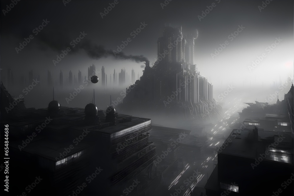 world cityscape landscape scifi warhammer 40k gritty grim dark high ...