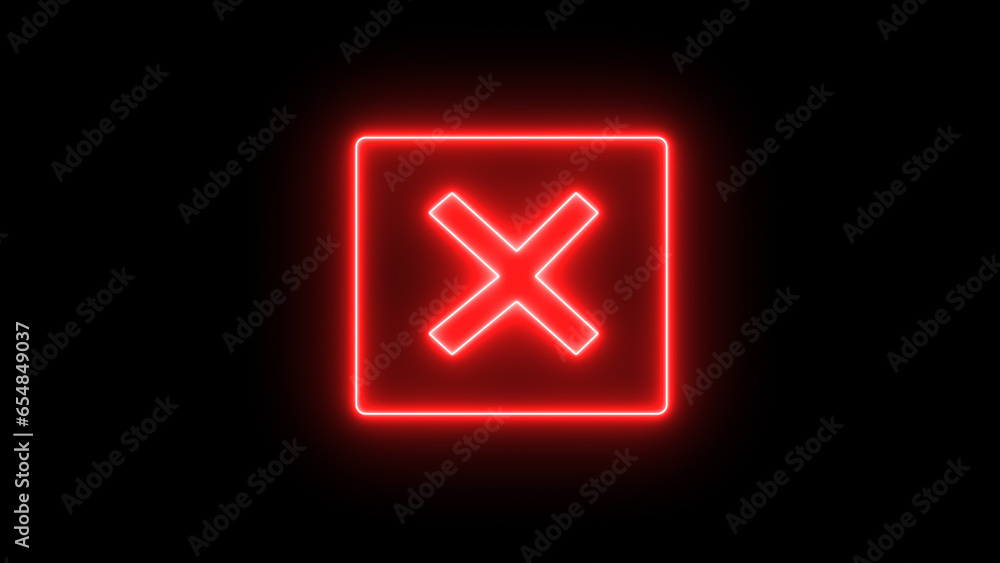 Cross or X check marks. Checkmark red icons, isolated. Simple check ...