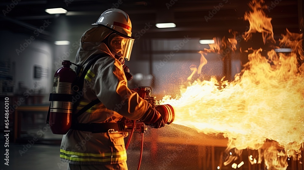 Instructor s fire extinguisher demo for basic fire training and ...