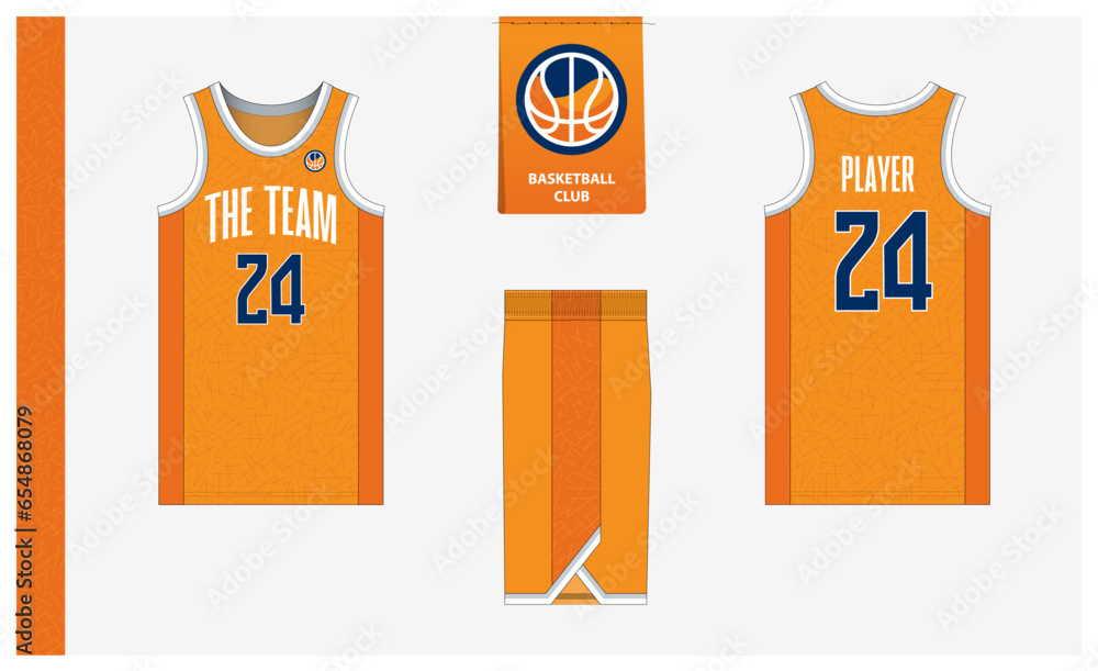 Basketball uniform mockup template design for sport club. Basketball ...