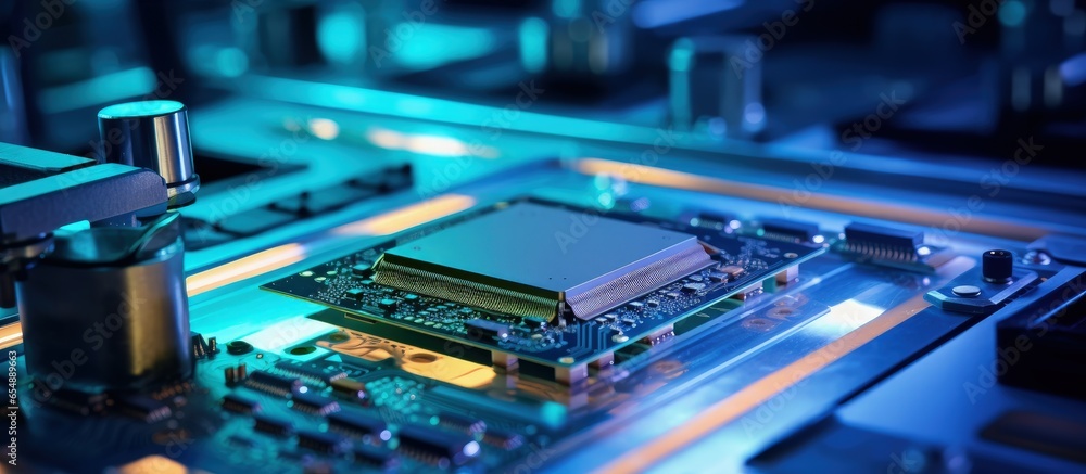 Semiconductor packaging process Chips extracted from wafer and attached ...