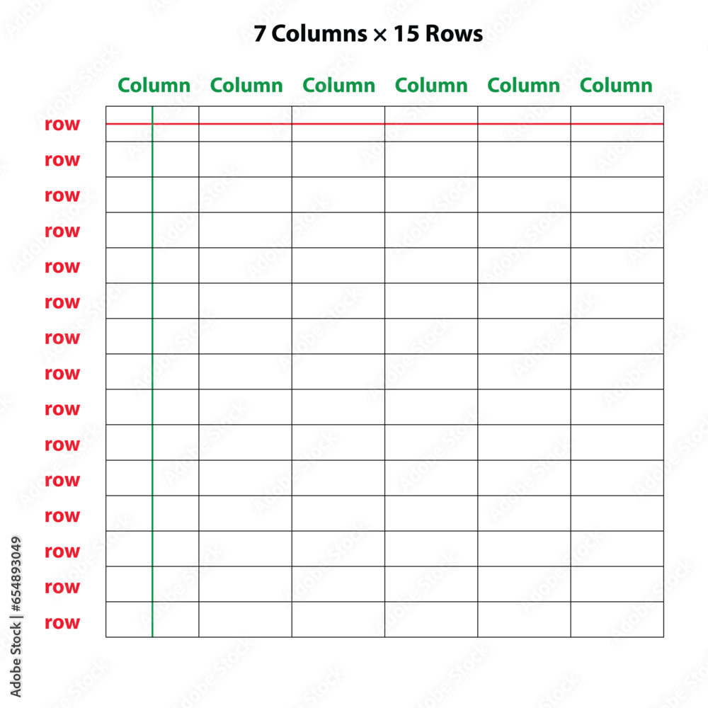 Database table entries or tabular table for data line art vector icon ...