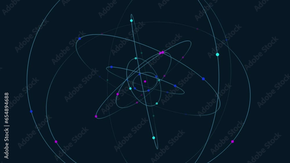 An intricate network of lines and dots in a circular pattern ...