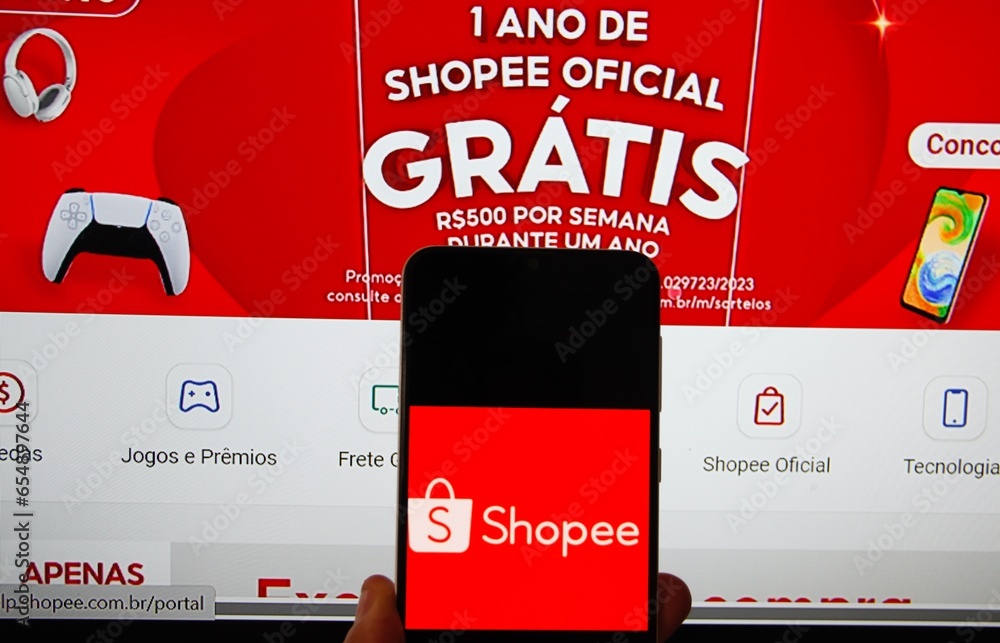 Shopee - Aplicativo Shopee Stock Photo | Adobe Stock