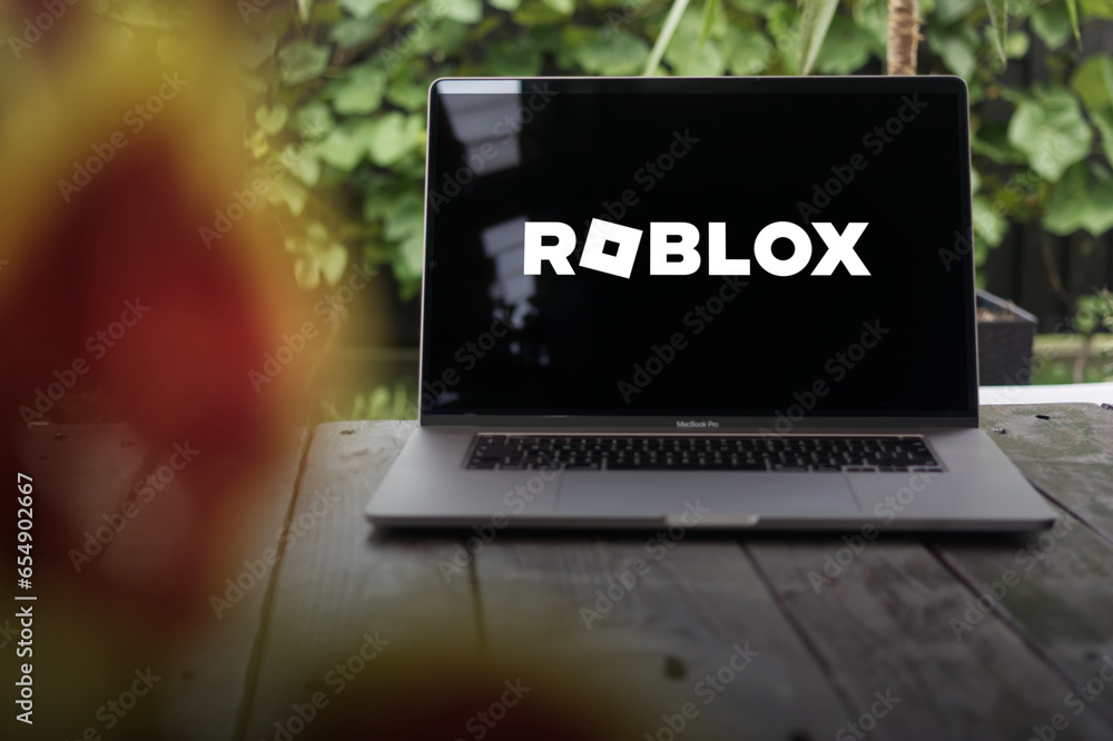 Roblox logo, an online game platform and game creation system ...