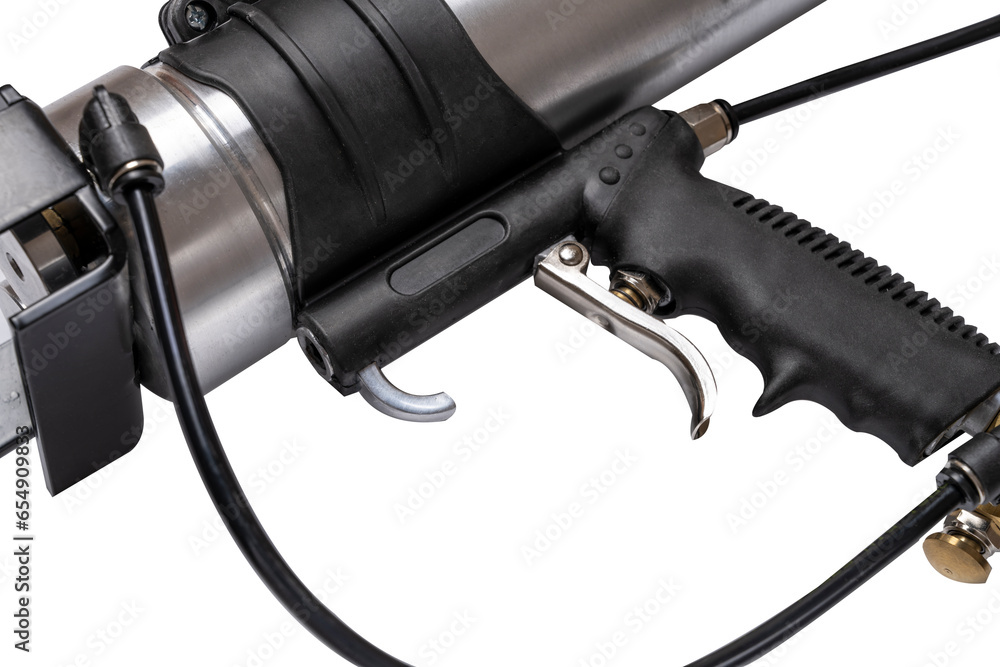 Air gun. Pneumo press. Pneumatic tool. Silicone gun Stock Photo | Adobe ...