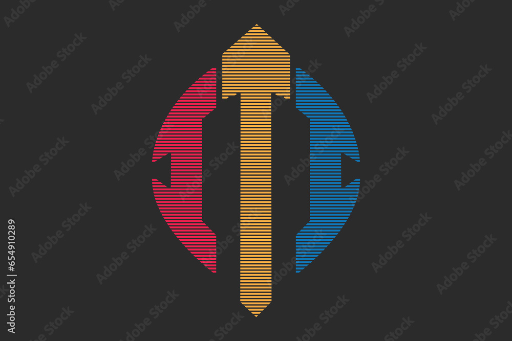 ITi letter logo design in six style. ITi polygon, circle, triangle ...