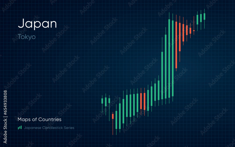 The Japan map is shown in a chart with bars and lines. Japanese ...