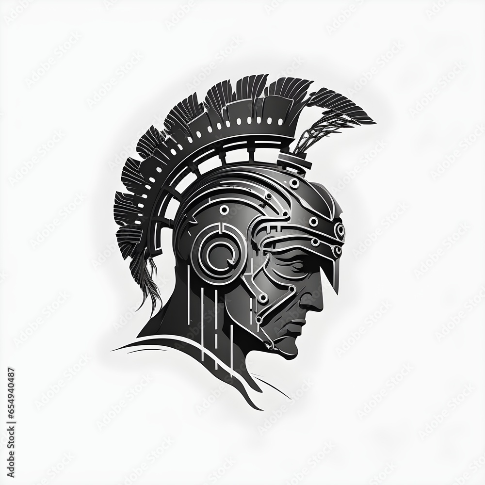 minimalistic logo for advanced artificial intelligence with a ...