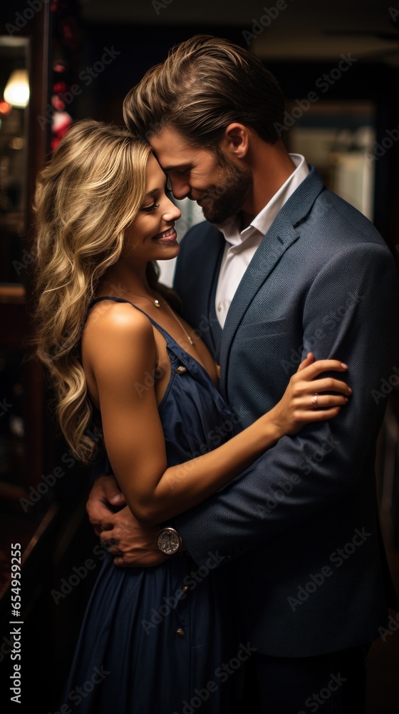 Romantic slow dance with intimate embrace Stock Photo | Adobe Stock