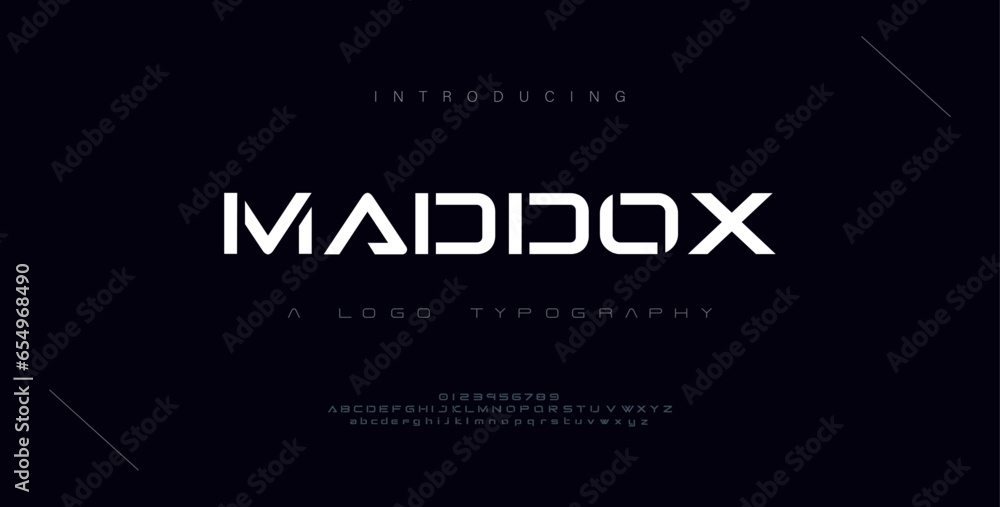 Maddox Minimal font creative modern alphabet. Typography regular and ...