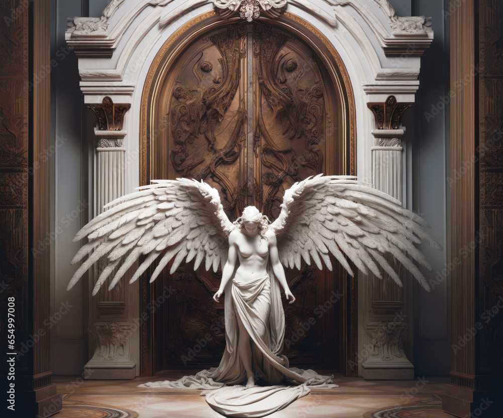 Fallen angel statue / sculpture: angel who rebelled against God and was ...
