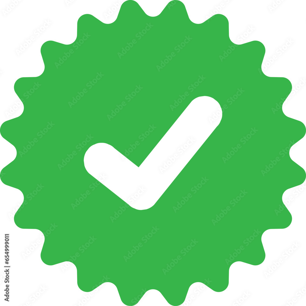 Green check mark icon. Check mark badge icon. Stock Vector | Adobe Stock