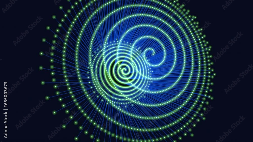An abstract art piece depicting a mesmerizing, swirling vortex of blue ...