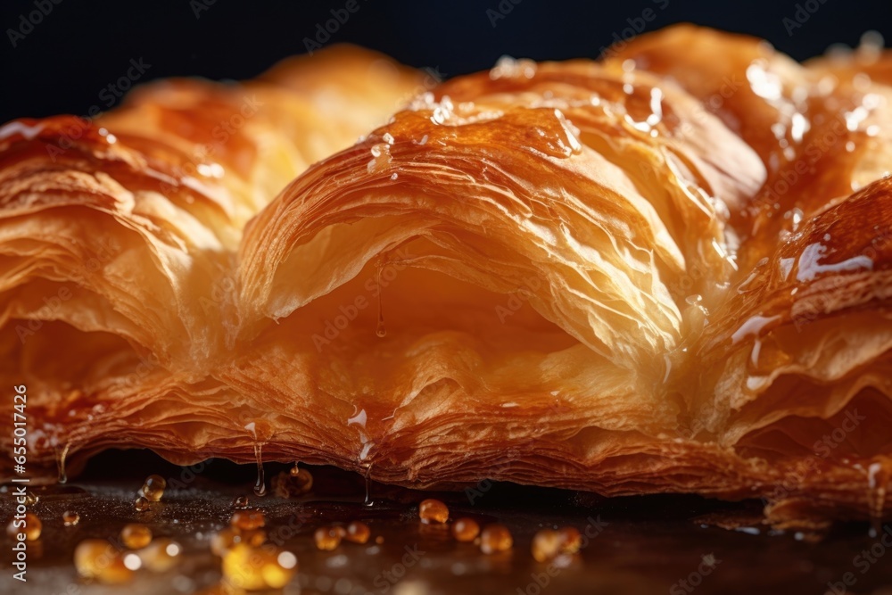 A creative angle captures the croissants crosssection, unveiling its ...