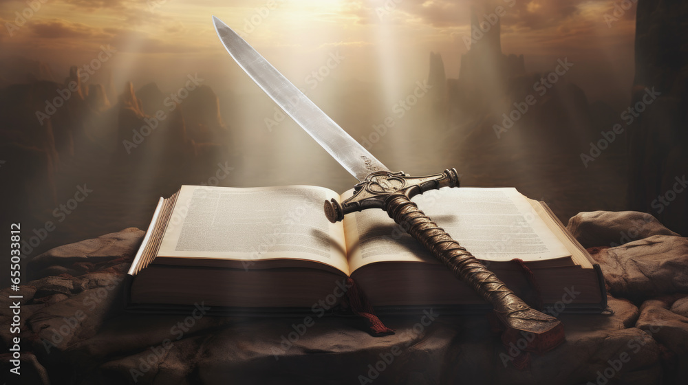bible sword concept Stock Photo | Adobe Stock