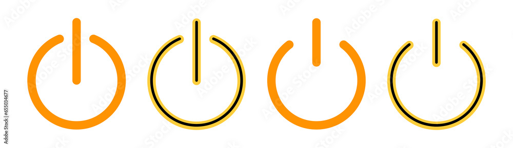 Power icon set for web and mobile app. Power Switch sign and symbol ...
