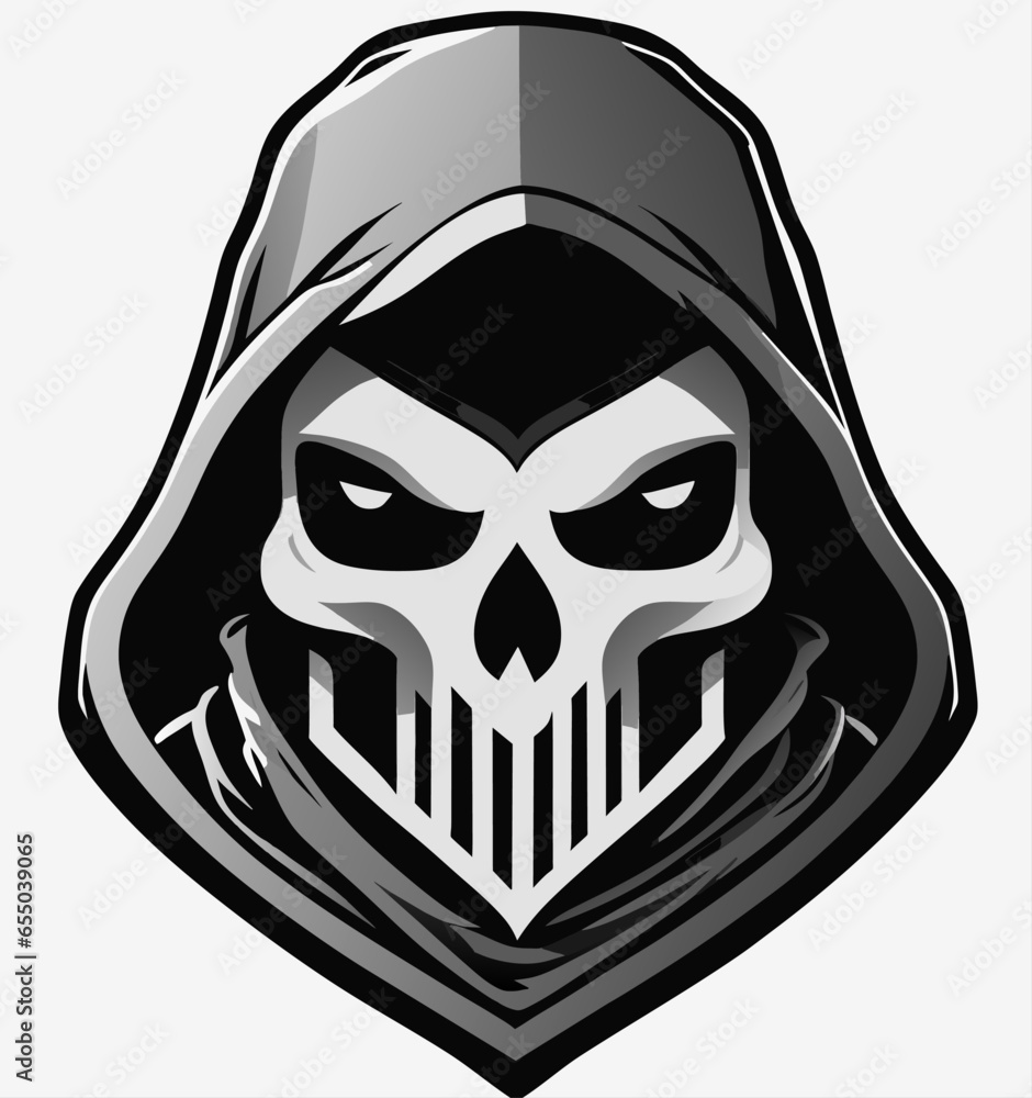 skull bandit cartoon Stock Vector | Adobe Stock