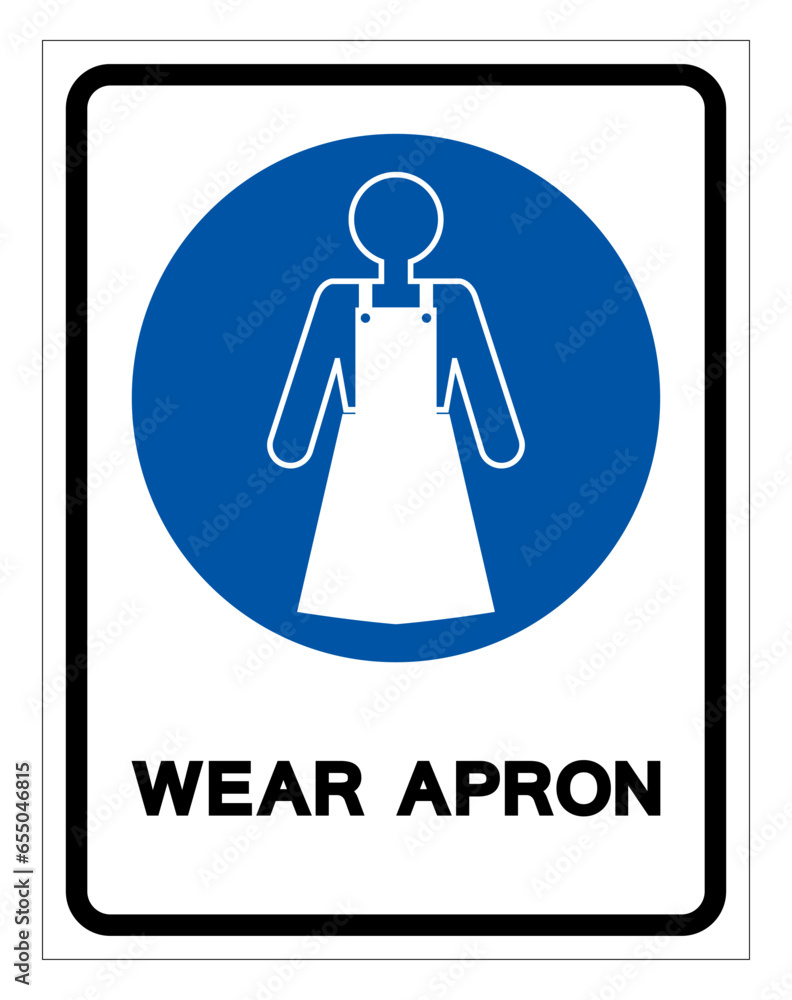 Wear Apron Symbol Sign ,Vector Illustration, Isolate On White ...