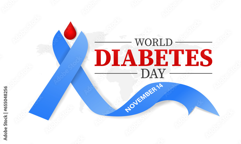 World diabetes day awareness poster banner background design with blue ...