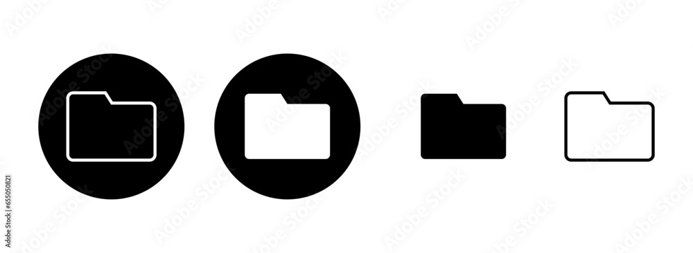 Folder icon set illustration. folder sign and symbol Stock Vector ...