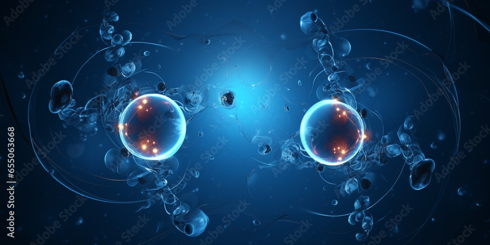 Virus Cells in Medical Research, Medical Visualization of 3D DNA and ...