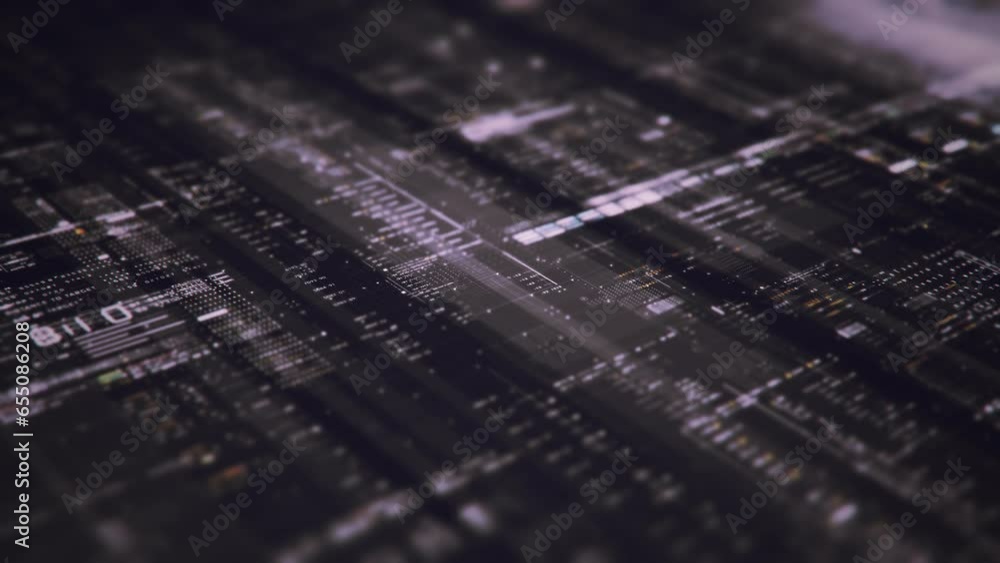 Advanced data matrix simulation UI with cutting-edge digital ...