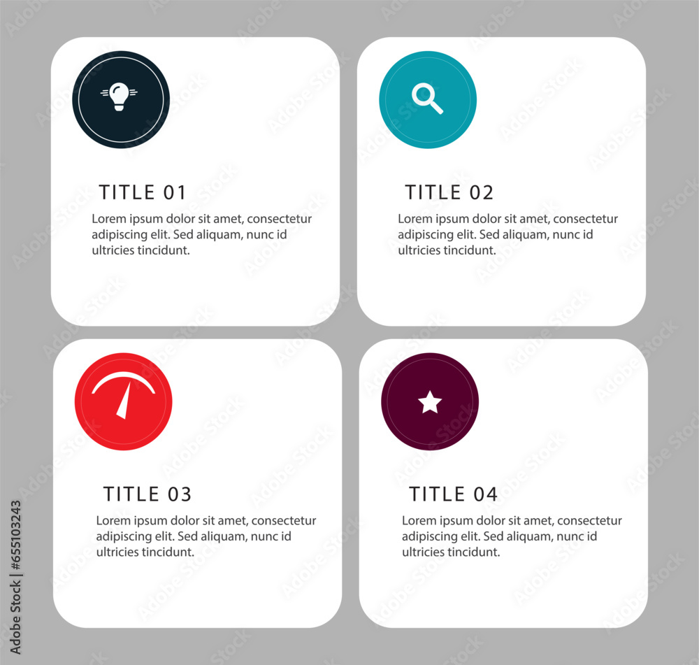 4 steps info chart vector design Stock Vector | Adobe Stock