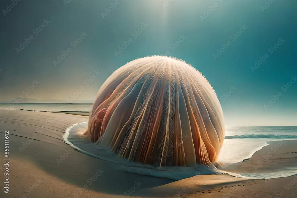 jellyfish with Cell Shading and Scan Lines Stock Photo | Adobe Stock